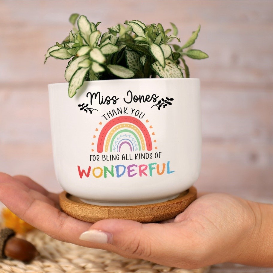 Personalized Teacher Appreciation Gift Thank You Plant Pot Lovegrowhere
