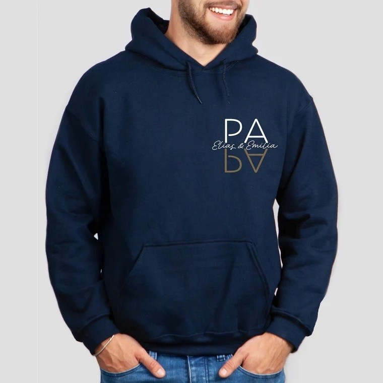 Custom PAPA Sweatshirt With Kid Name For Father's Day Gift Lovegrowhere